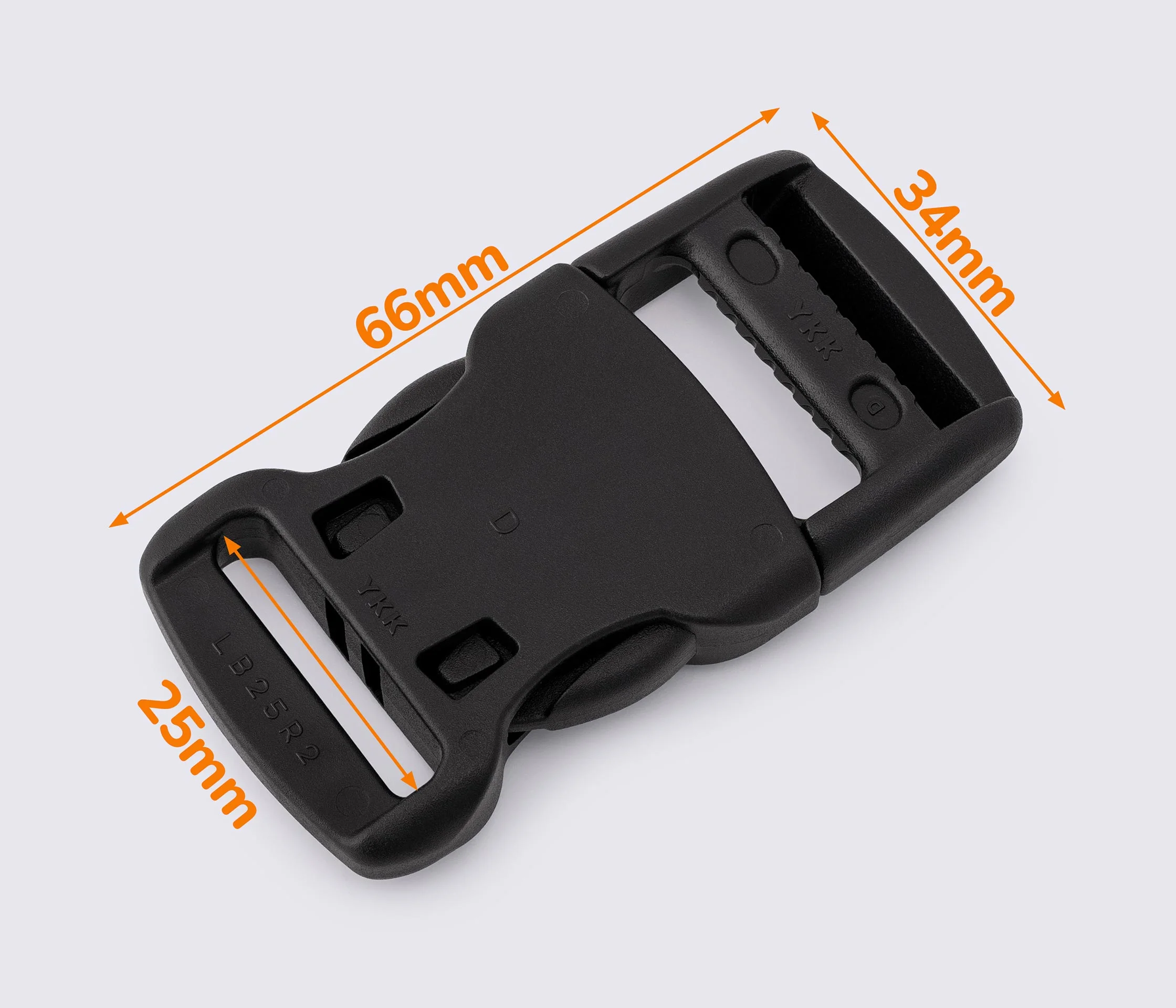 Фастекс YKK пластиковый 25 мм чёрный LB25R (68484) – ХендиМаркет